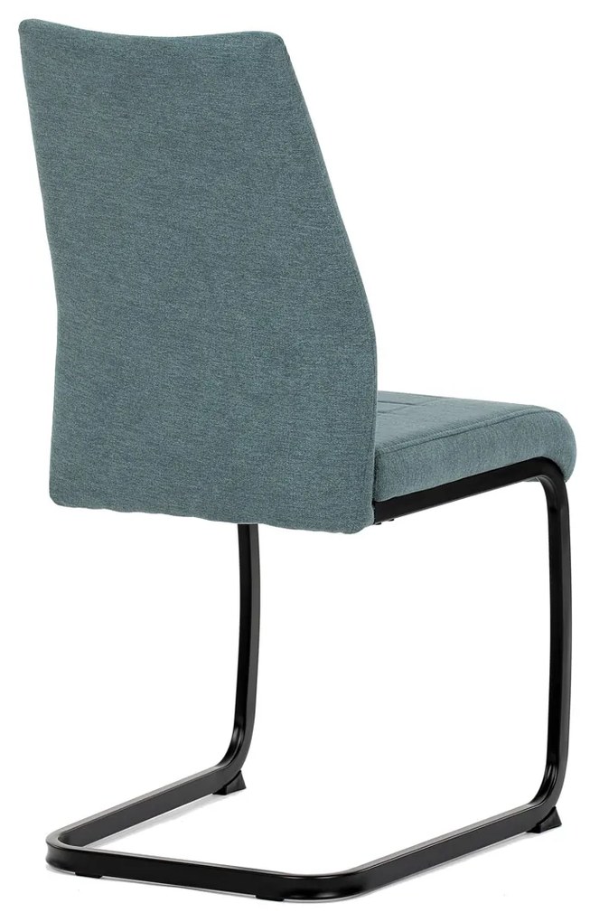 AUTRONIC Židle jídelní, zelená látka, černé kovové nohy