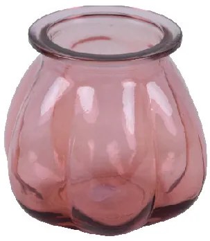 San Miguel VIDRIOS SAN MIGUEL !RECYCLED GLASS! Váza z recyklovaného skla "TANGERINE", 16 cm, růžová