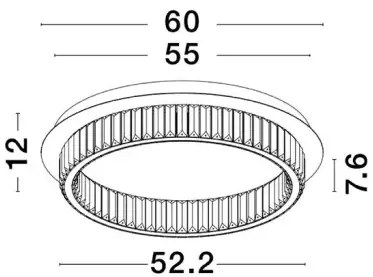 Stropní svítidlo LED se stmíváním Aurelia 60 Chrome