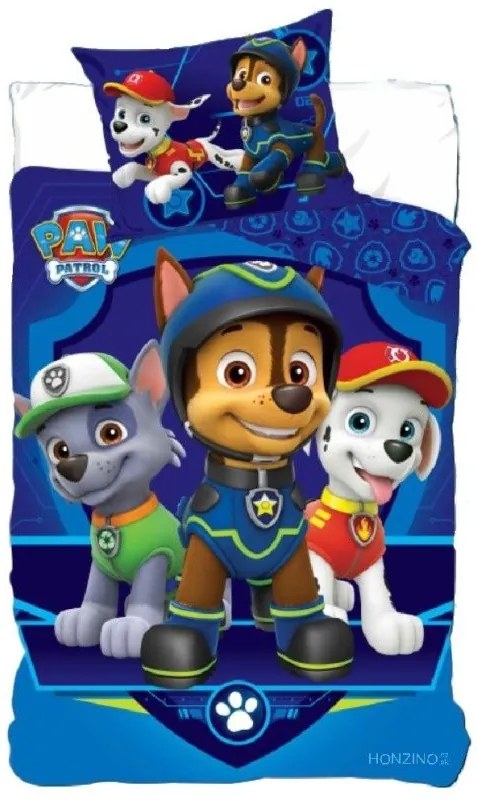 Setino · Dětské ložní povlečení Tlapková patrola - Rocky, Chase a Marschall - Paw Patrol - 100% bavlna - 70x90 cm + 140x200 cm