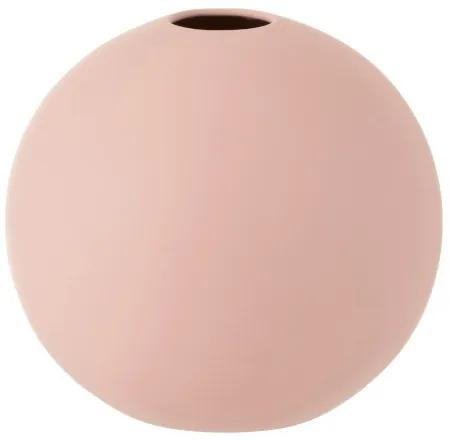 Růžová keramická váza Ball - Ø 25*23,5 cm
