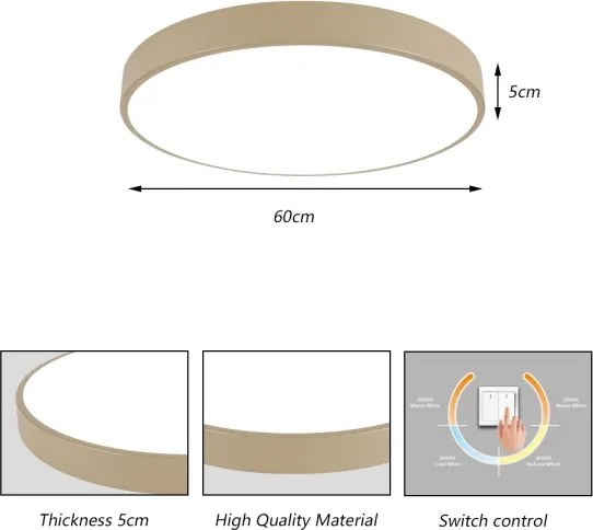 Brilagi -LED Stropní svítidlo POOL LED/60W/230V 3000/4000/6000K pr. 60 cm béžová