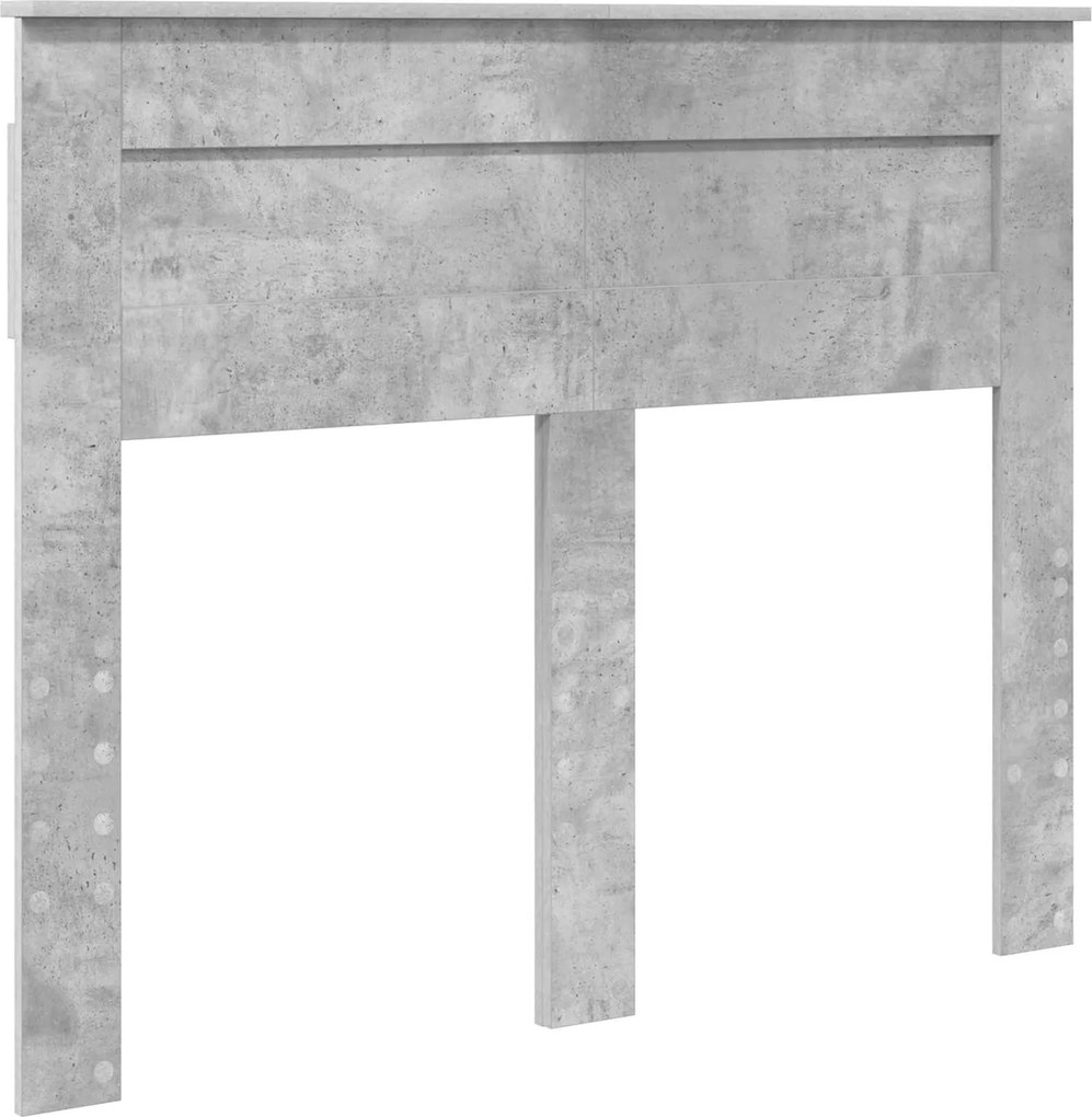 Rám postele s čelo Betonově šedá 120 x 190 cm Kompozitní dřevo 3410006