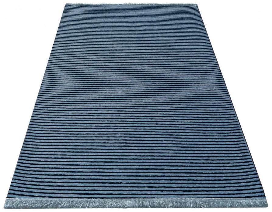 Modrý protiskluzový koberec vhodný do předsíně Šířka: 160 cm | Délka: 230 cm