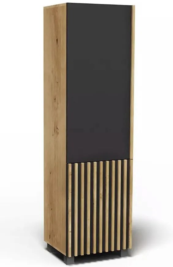 Kuchyňská skříňka Lucjan 60dk2f2100 artisan/černá