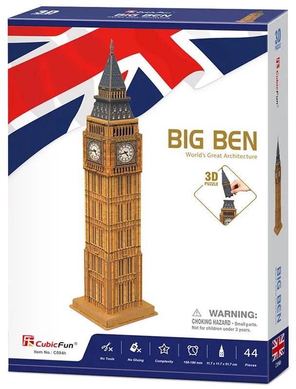 CubicFun - Puzzle 3D Big Ben - 47 dílků