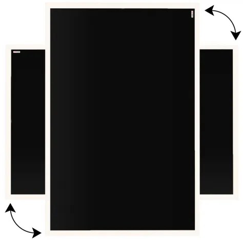 Allboards, tabule černá křídová v bílém dřevěném rámu 60x40 cm,TB64B