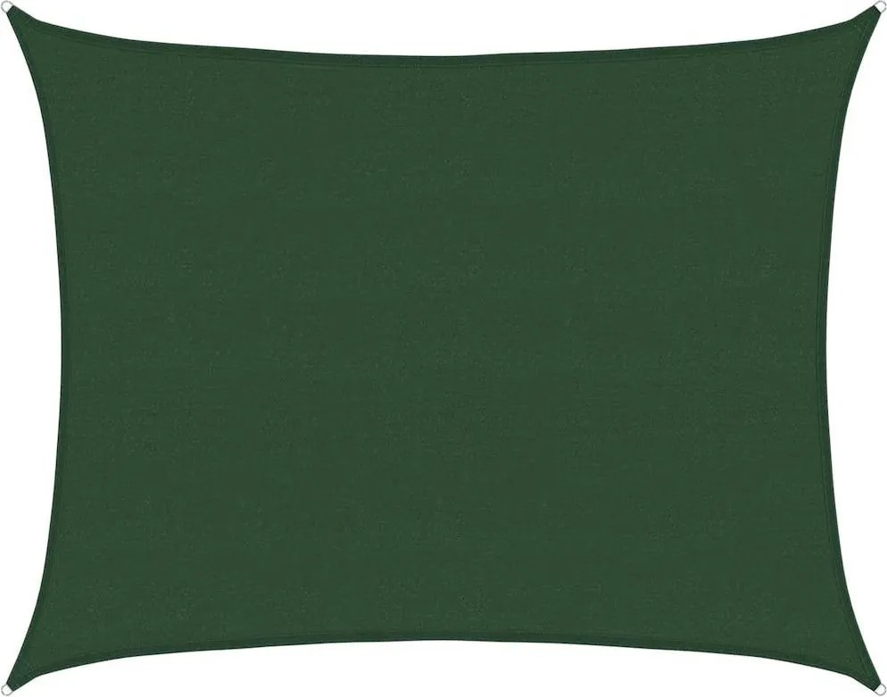 Stínící plachta 160 g/m² tmavě zelená 6 x 7 m HDPE 311469