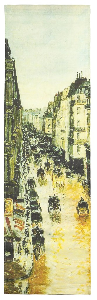 Lenbutik Tapiserie 100 % len, 145x45 cm, Camille Pissarro, Rue Saint Honore in the Afternoon