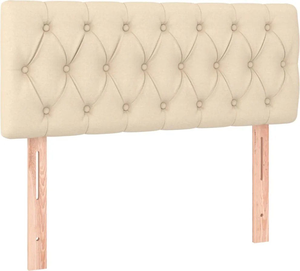 Box spring postel s matrací krémová 120x190 cm textil 3269749