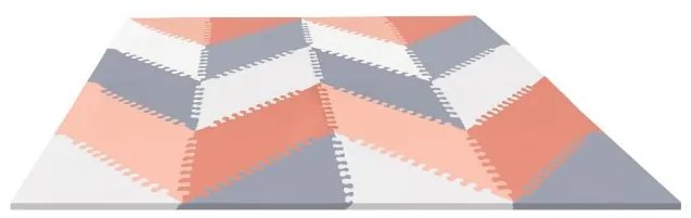 SKIP HOP Puzzle pěnové šedo-oranžové 72ks, 10m+