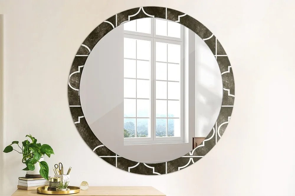 Kulaté dekorativní zrcadlo Starožitné dlaždice fi 100 cm