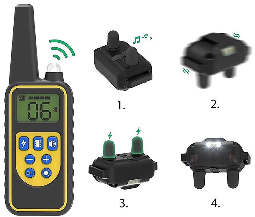 Przyjaciele Elektrický výcvikový obojek pro psy 800m dálkové ovládání