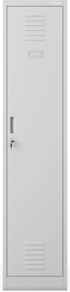 Dvoukomorová šatní skříň pro zaměstnance šedá, 400x1800x500 mm: KACPER 1 Plus