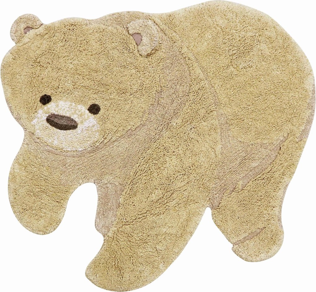 Lorena Canals, Kusový koberec Bear, 120x122, hnědá, dětský pokoj