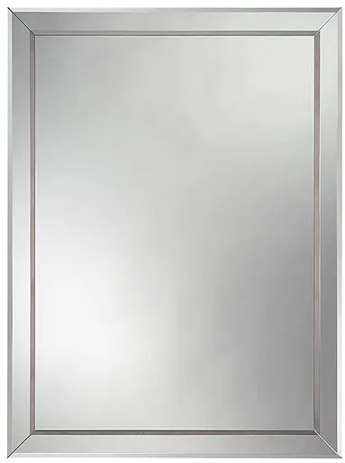 Zrcadlo na zeď do pokoje ložnice dekorativní s aplikacemi zdobené SALTO 60 x 80 cm s fazetovanými lištami 703-533