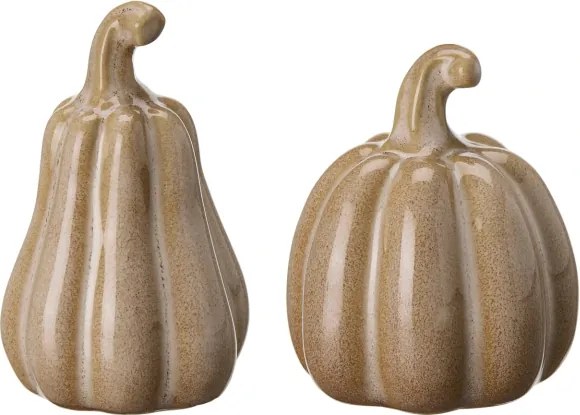 Porcelánová dekorace dýně Judy Beige 5x6 cm Wikholm Form