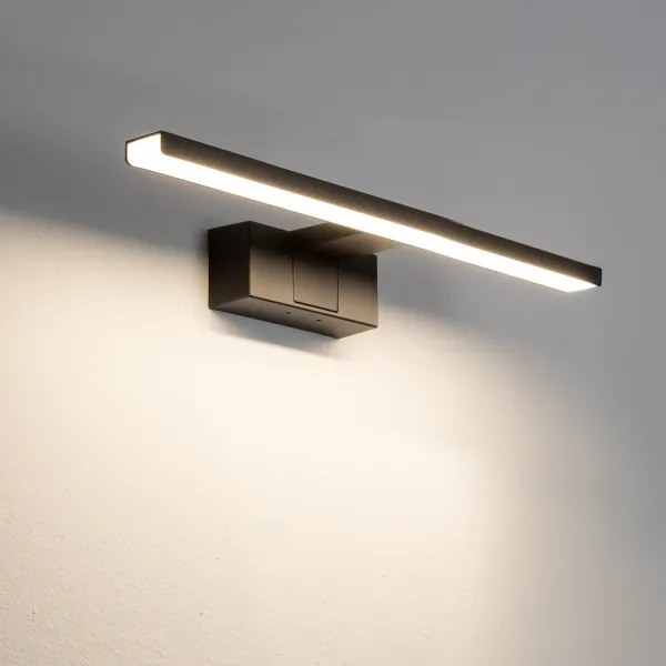 Aigostar - LED Koupelnové osvětlení zrcadla LED/8W/230V 4000K 40 cm IP44 černá