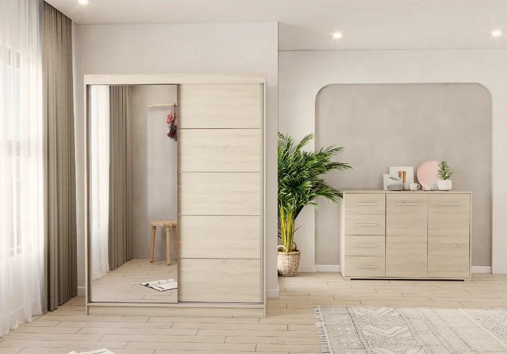 IDZ Komoda FRIDA 2D4S 01, 135 cm Dub Sonoma