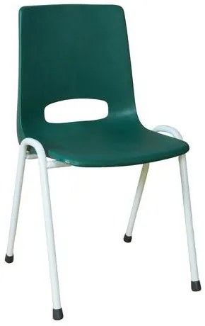 Manutan  Plastová jídelní židle Pavlina Grey Light, zelená