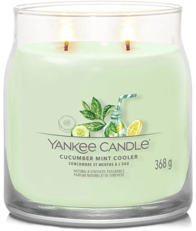 Yankee Candle – Signature svíčka Cucumber Mint Cooler (Okurková limonáda s mátou) Velikost: velká 567 g