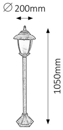 Rabalux 8480 - Venkovní lampa MADRID 1xE27/60W/230V