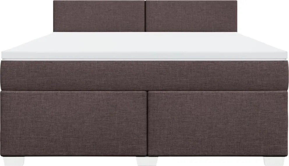Box spring postel s matrací tmavě hnědá 180x200 cm textil 3288263