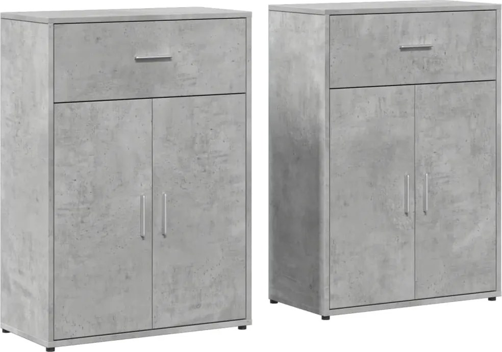 Příborníky 2 ks betonově šedé 60 x 30 x 84 cm kompozitní dřevo 3276598