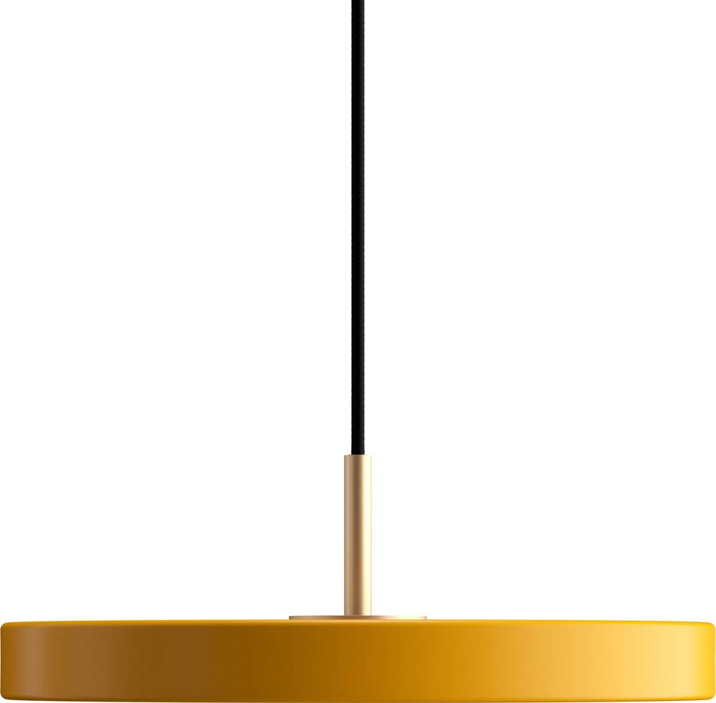 Závěsná lampa Asteria Mini se zlatým uchycením žlutá