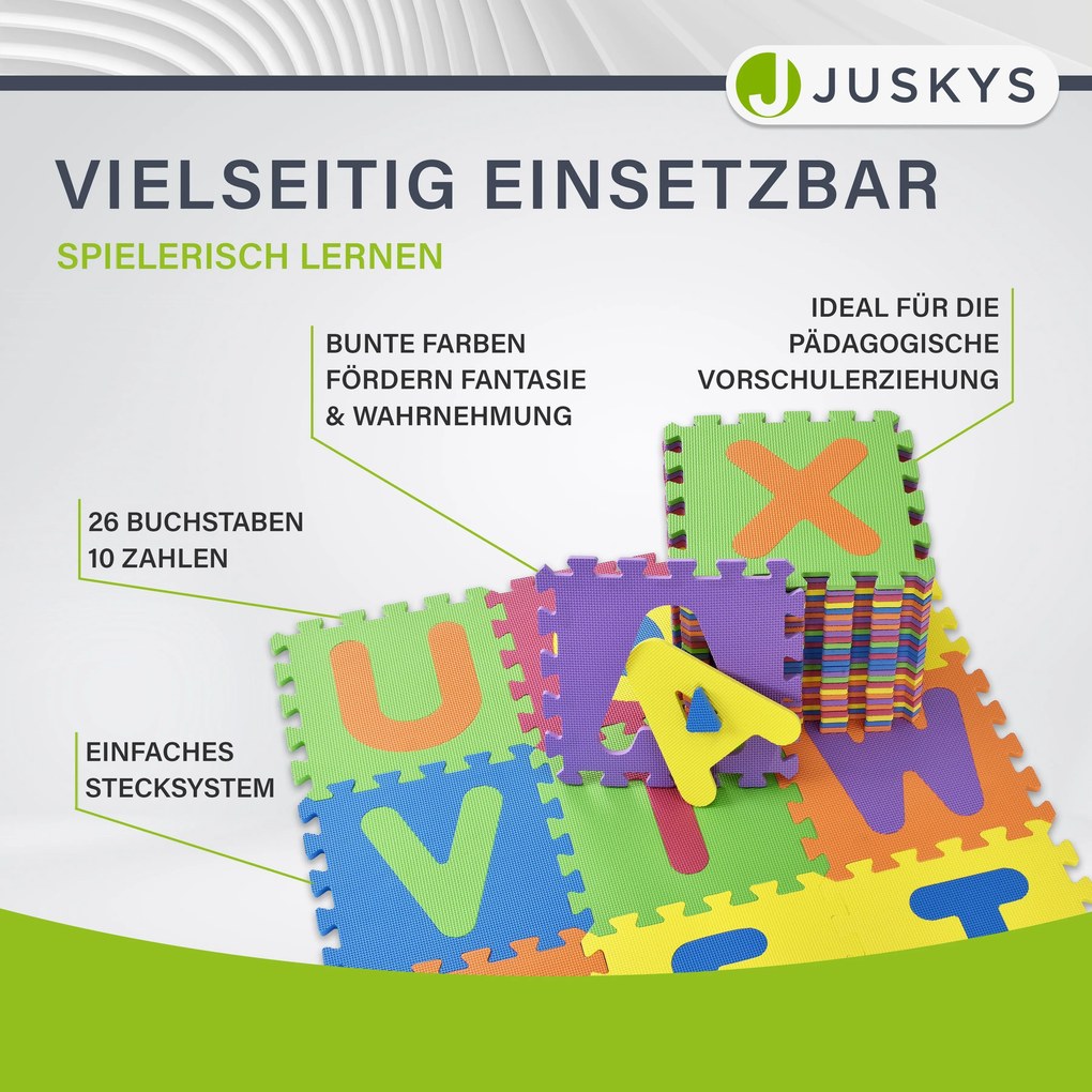 Juskys Dětská pěnová puzzle podložka Kim Barva: Modrá