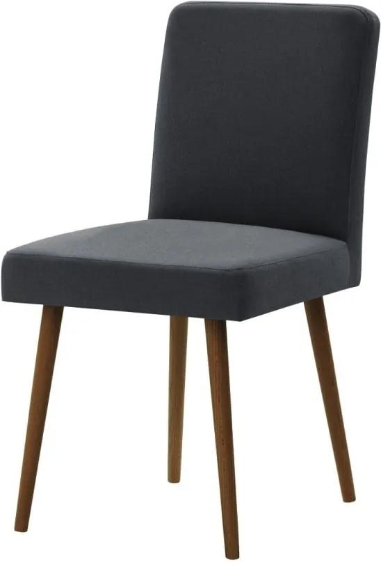 Antracitově šedá židle s tmavě hnědými nohami z bukového dřeva Ted Lapidus Maison Fragrance