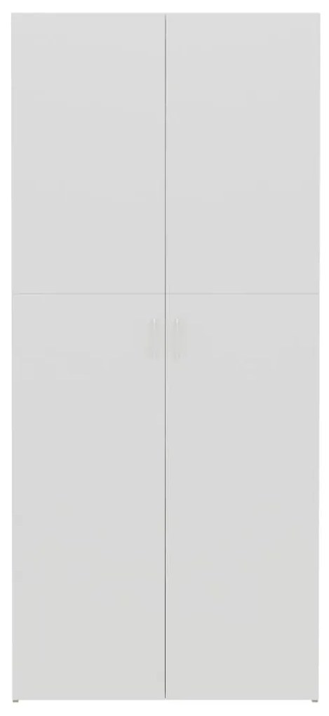 Botník bílý a dub sonoma 80 x 35,5 x 180 cm dřevotříska - Default Title