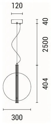 LED Lustr na lanku DISC LED/12,6W/230V 3000K