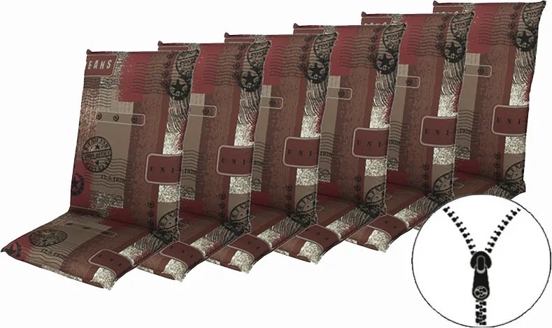 Doppler LIVING 2930 - set 6 ks polstrů na křeslo s vysokým opěradlem