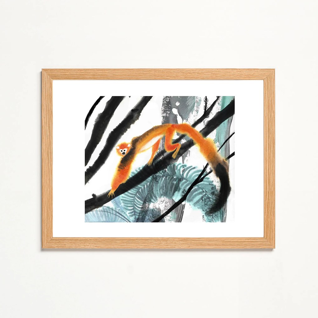 Kateřina Coufalová | Opice Rám: Černý, Velikost: 40 x 30 cm