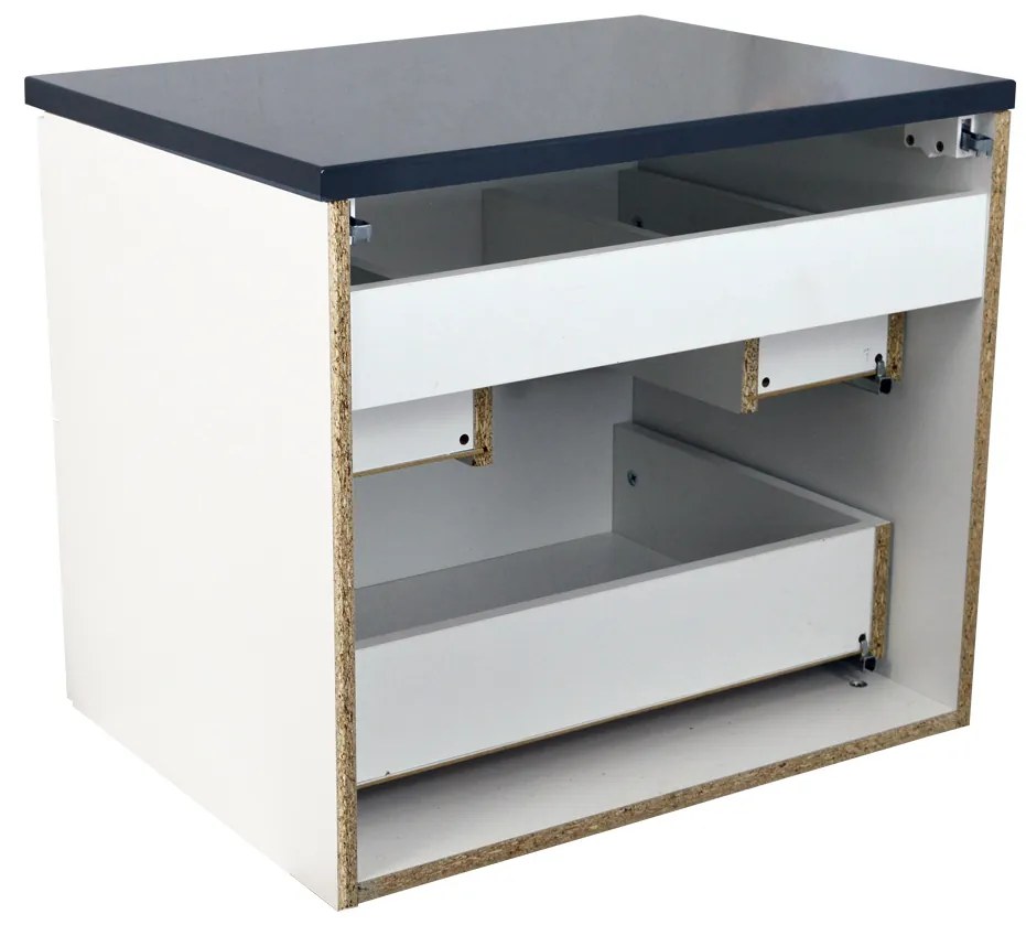 Comodo Koupelnová skříňka pod deskové umyvadlo Agria NEW W 60-HD - bílá/antracit