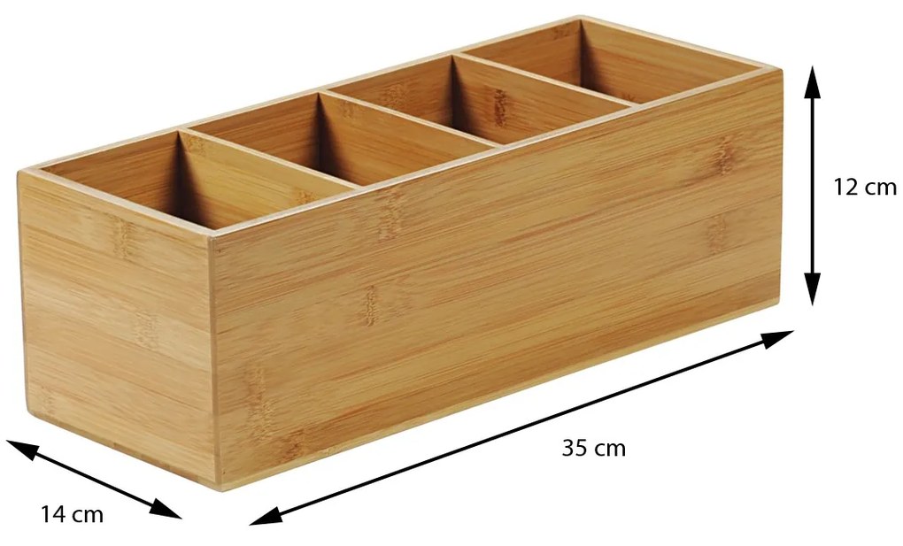 Dřevěný kuchyňský organizér Bia, 14x35x12 cm