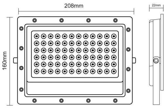 LED Venkovní reflektor LED/100W/230V 5000K IP65 šedá