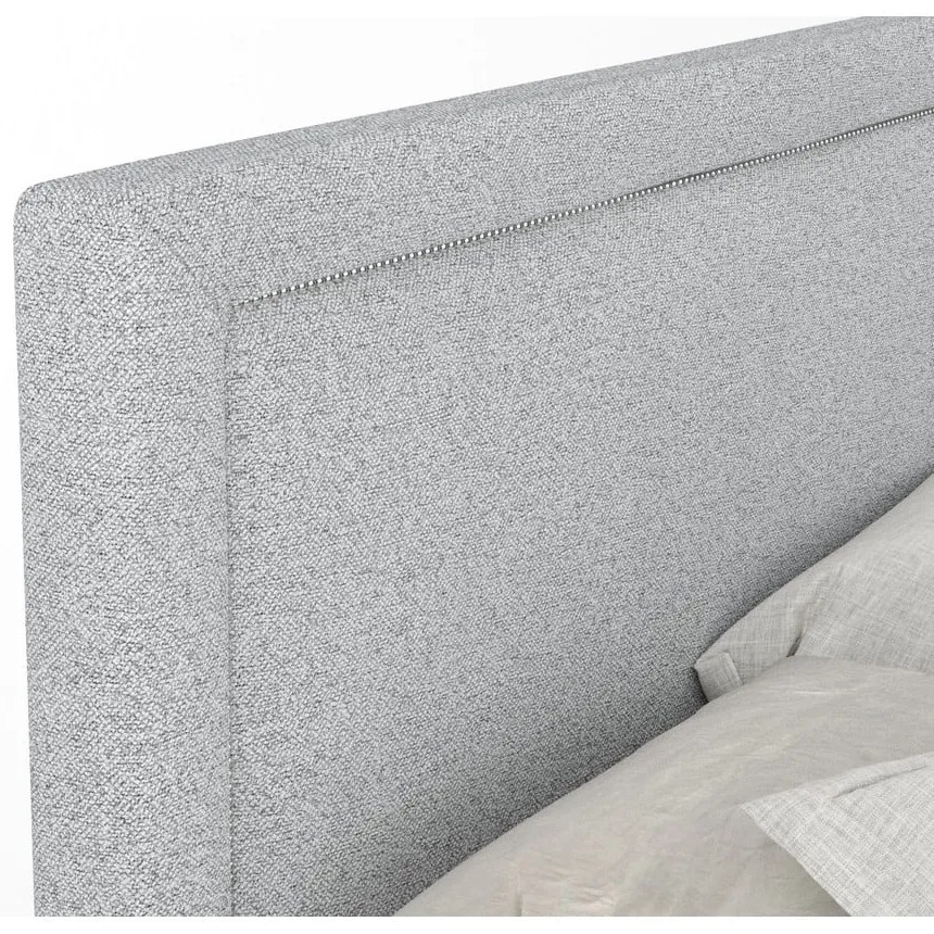 Světle šedá boxspring postel s úložným prostorem 160x200 cm Lavenda – Maison de Rêve