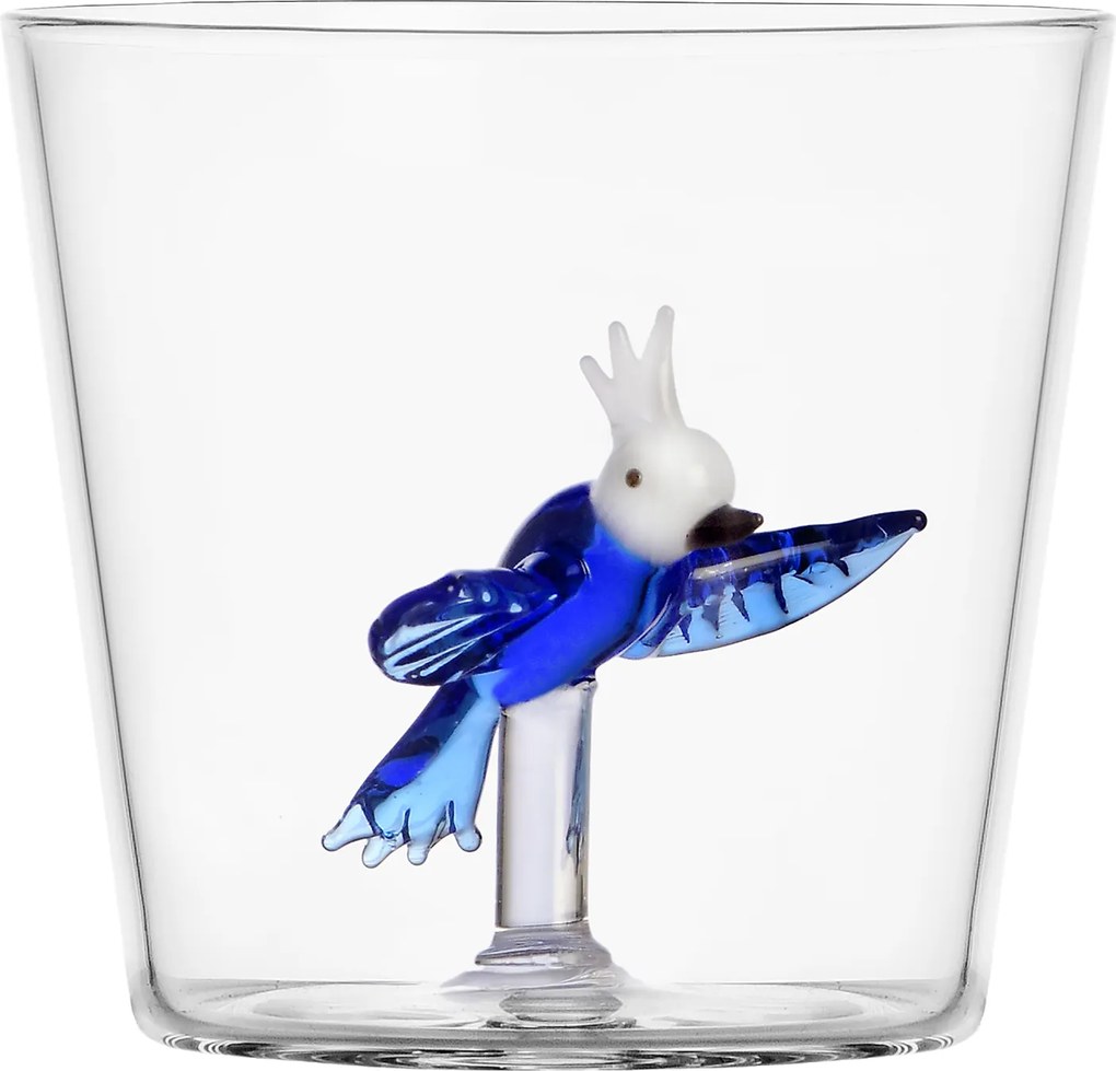 Ichendorf Milano designové sklenice na vodu Talking Trees Tumbler Blue Tropical Bird