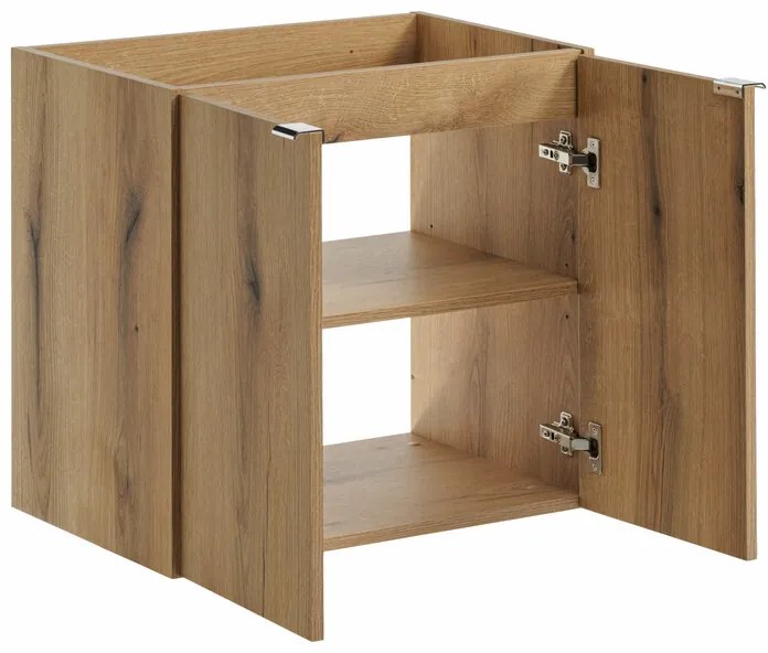 Koupelnová sestava Nova Oak s deskou, umyvadly a skříňkami 120 cm dub evoke/bílá