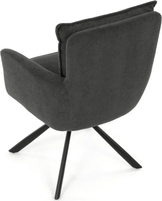 Jídelní židle HC-X1128 GREY2, manšestrová látka, šedá (60 x 67) cm