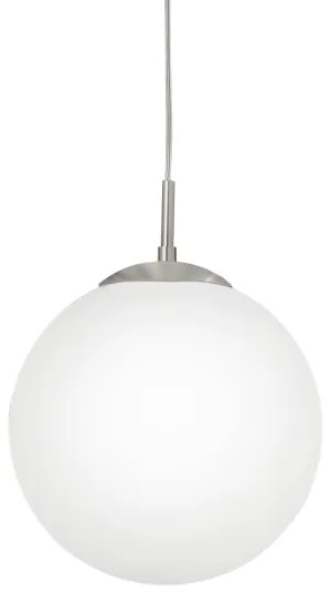 EGLO 85263 - Lustr na lanku RONDO 1xE27/60W/230V pr. 30 cm bílá