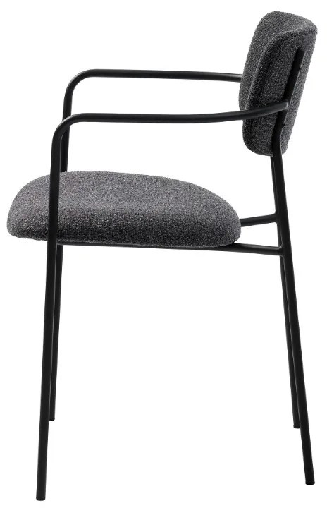 Designová jídelní židle Quirinus tmavě šedá