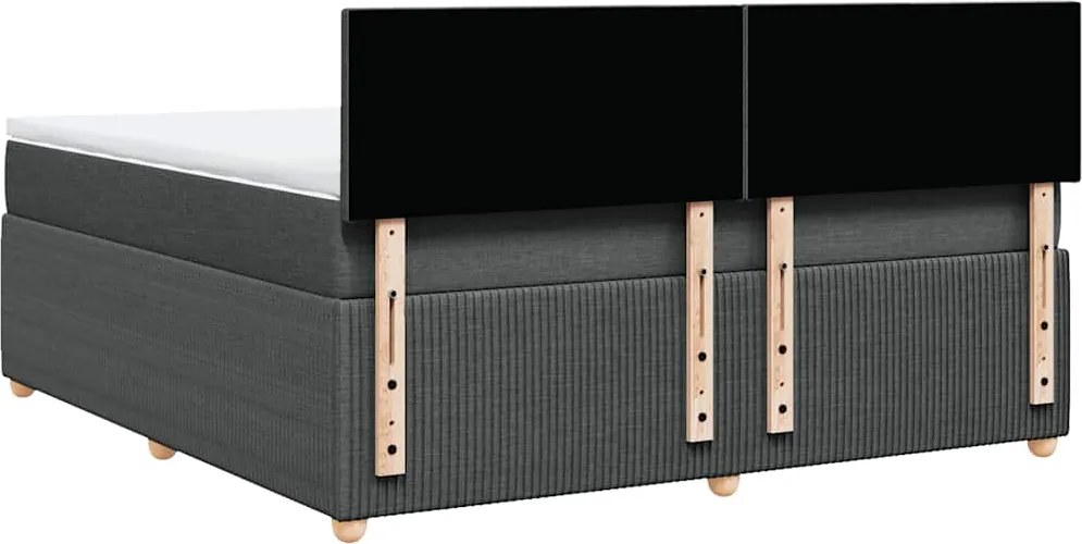 Box spring postel s matrací tmavě šedá 180x200 cm textil 3287529