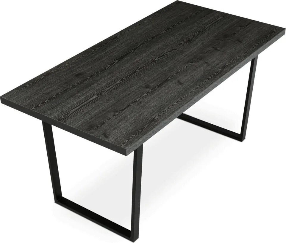 Jídelní stůl HT-R5216 GREY, lamino, šedý dub (160 x 80) cm