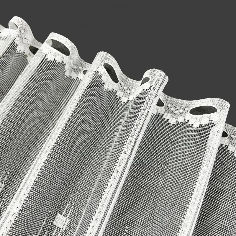 Vitrážová žakárová záclona 6495 - výška 40 cm , metráž