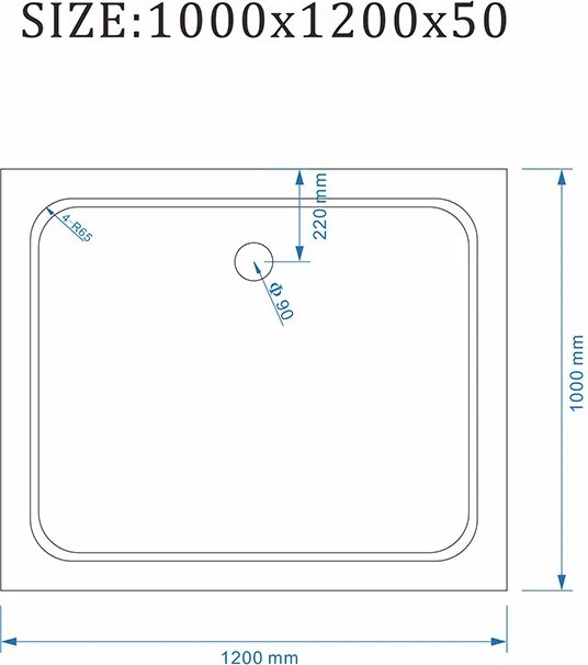 BPS-koupelny Obdélníkový sprchový kout HYD-OK03D 120x100 černá/transparent + vanička HYD-OSV-ST06C bílá
