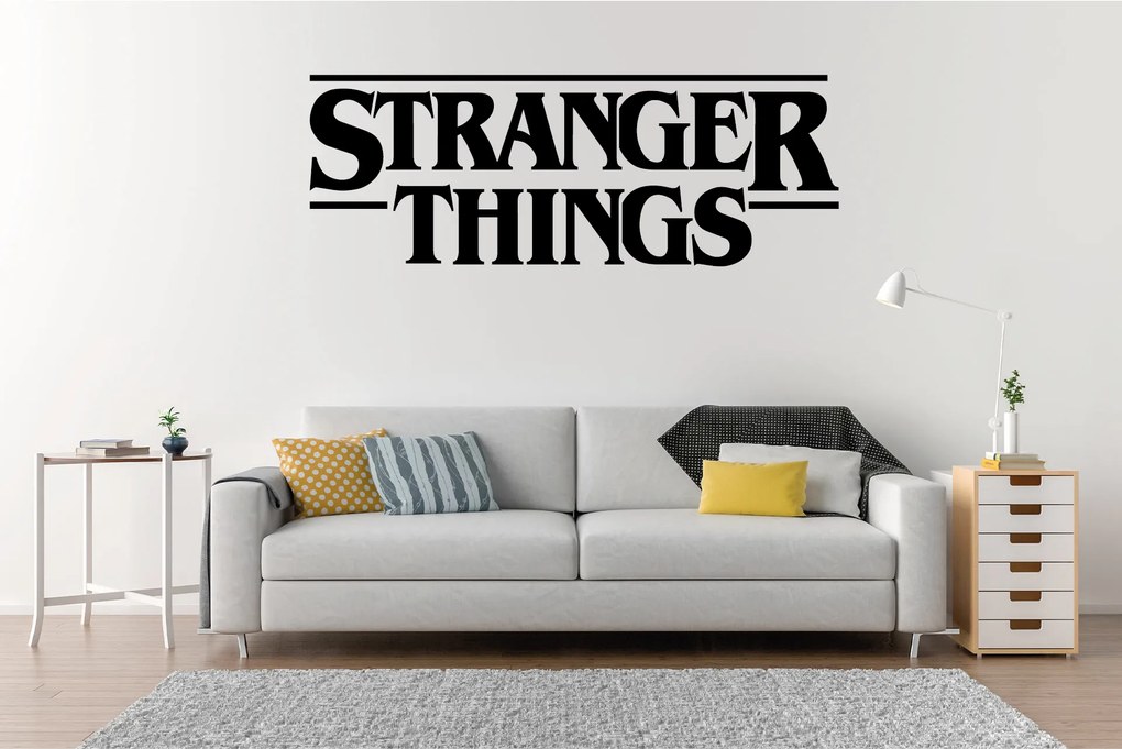 Lepy.cz Samolepka na zeď Stranger Things Velikost (šířka x výška): 50x18cm, Barevná varianta: Nugátová hnědá