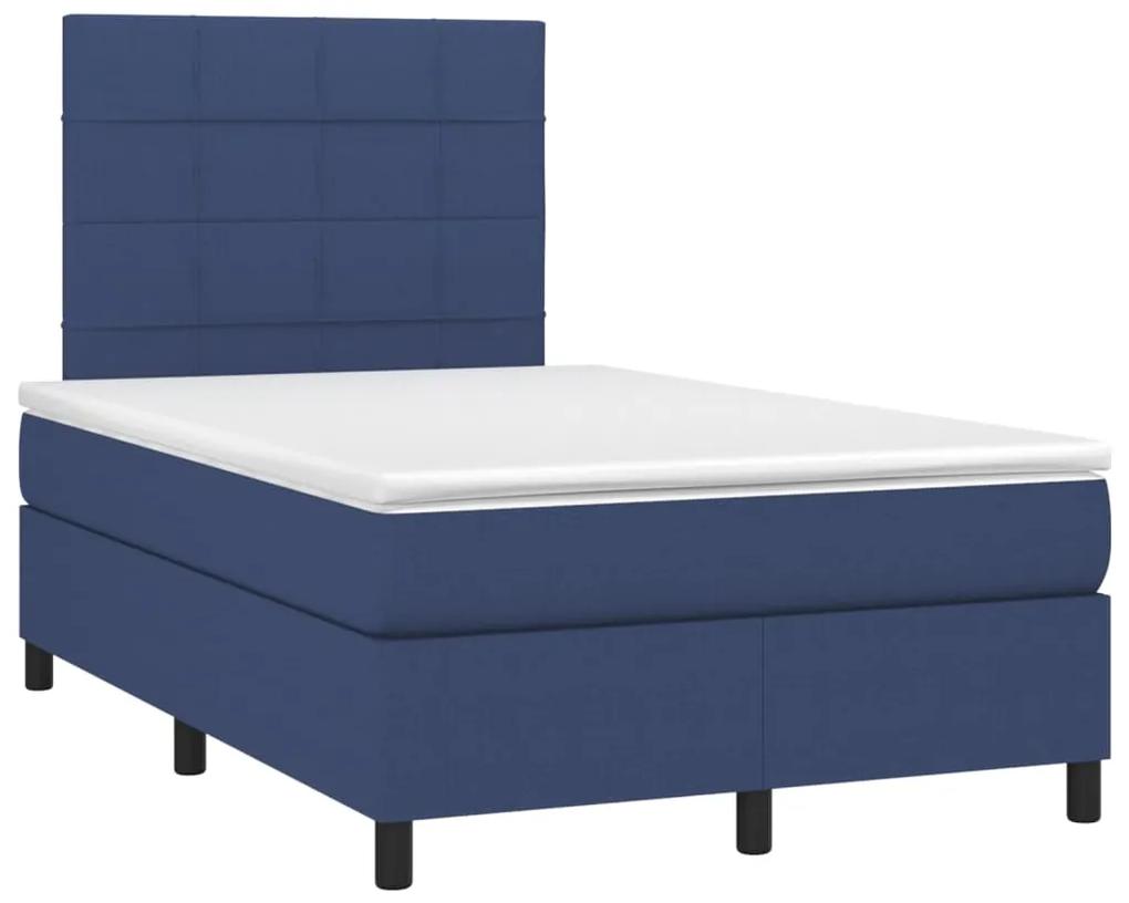 vidaXL Box spring postel s matrací černá 120x190 cm textil